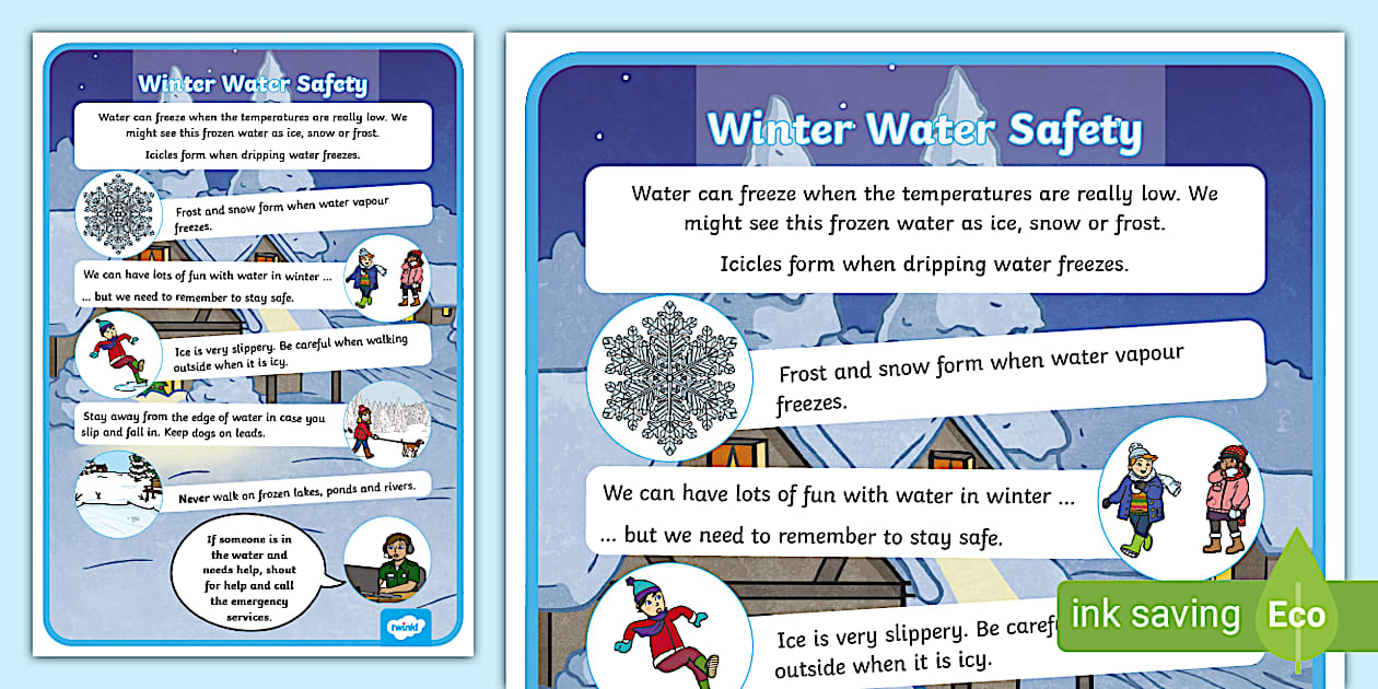 Printable Winter Water Safety Poster | Parents Resource