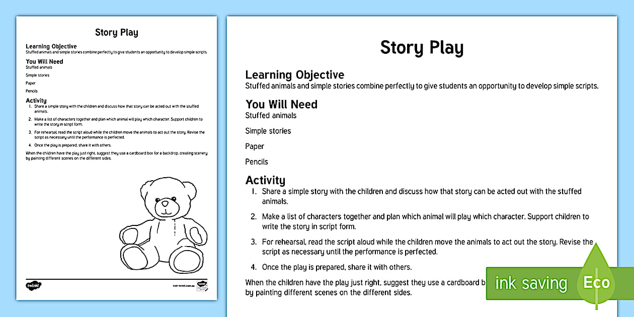 Story Play Activity (teacher made) - Twinkl