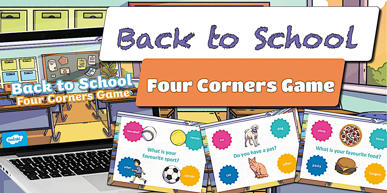 Back to School Four Corners Game