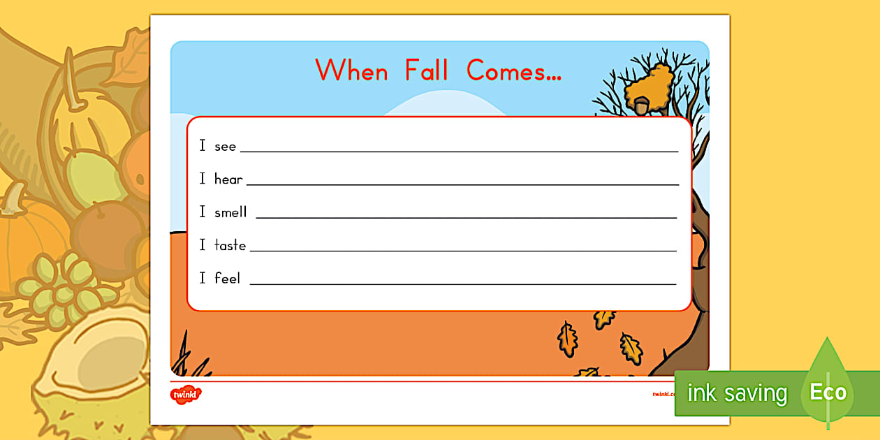 Fall Five Senses Activity | Fall Season | Twinkl USA