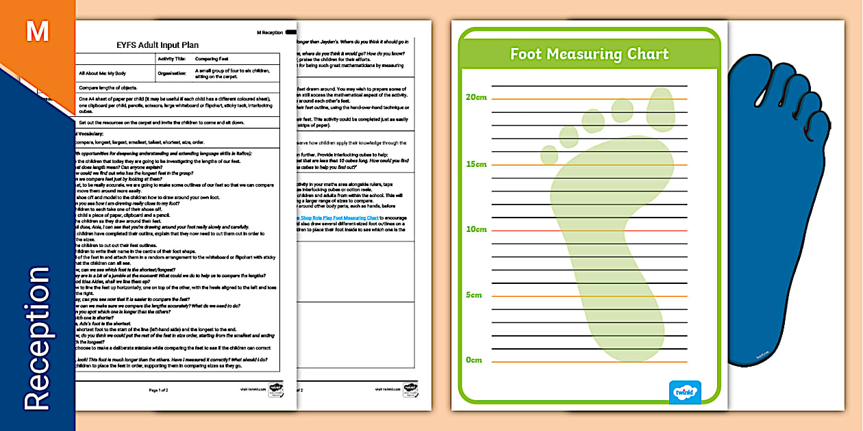 EYFS Comparing Feet Adult Input Plan and Resource Pack