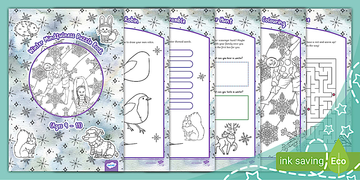 Winter Mindfulness Puzzle Book (Ages 9 - 11) (teacher made)