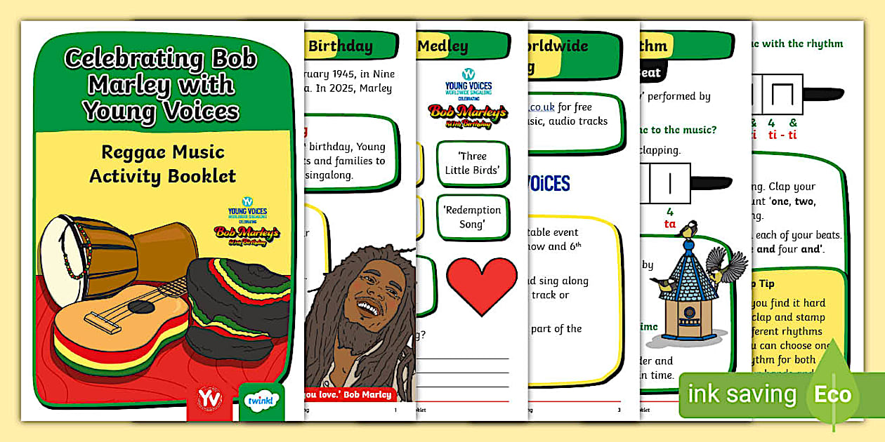 FREE! - 👉 Celebrating Bob Marley with Young Voices KS1 Reggae Activity