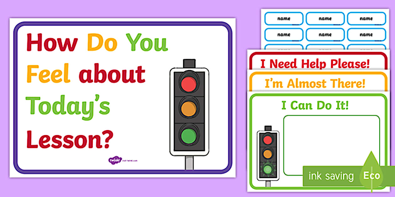 Editable Visible Learning Reflection Traffic Lights Display Posters