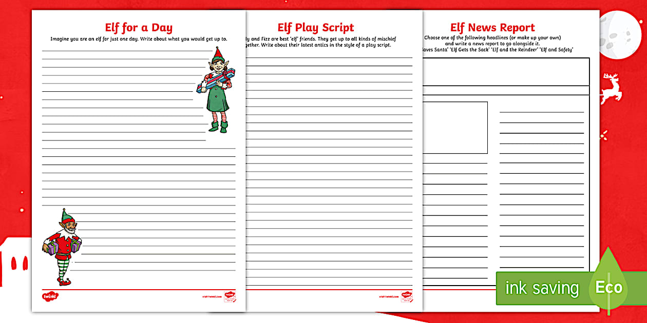 KS2 Christmas Elf Worksheet - Twinkl