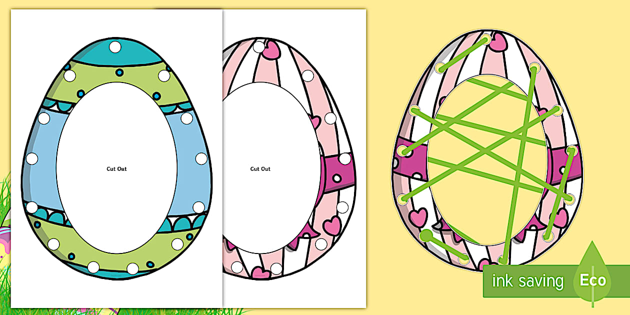 Easter Egg Threading Activity - Twinkl