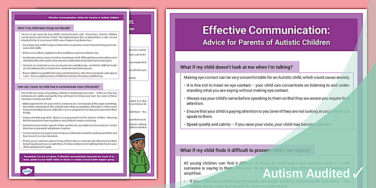 Effective Communication: Advice for Parents of Autistic Children