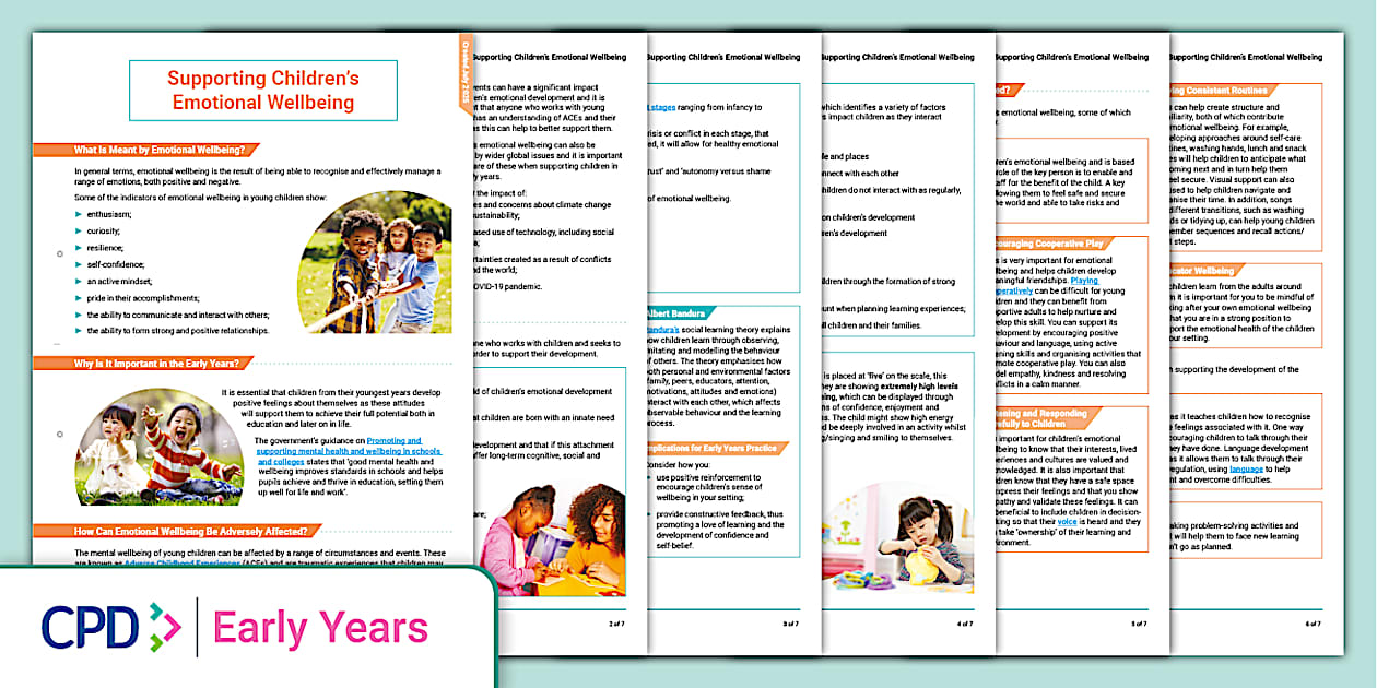 Supporting Children's Emotional Wellbeing | Handout