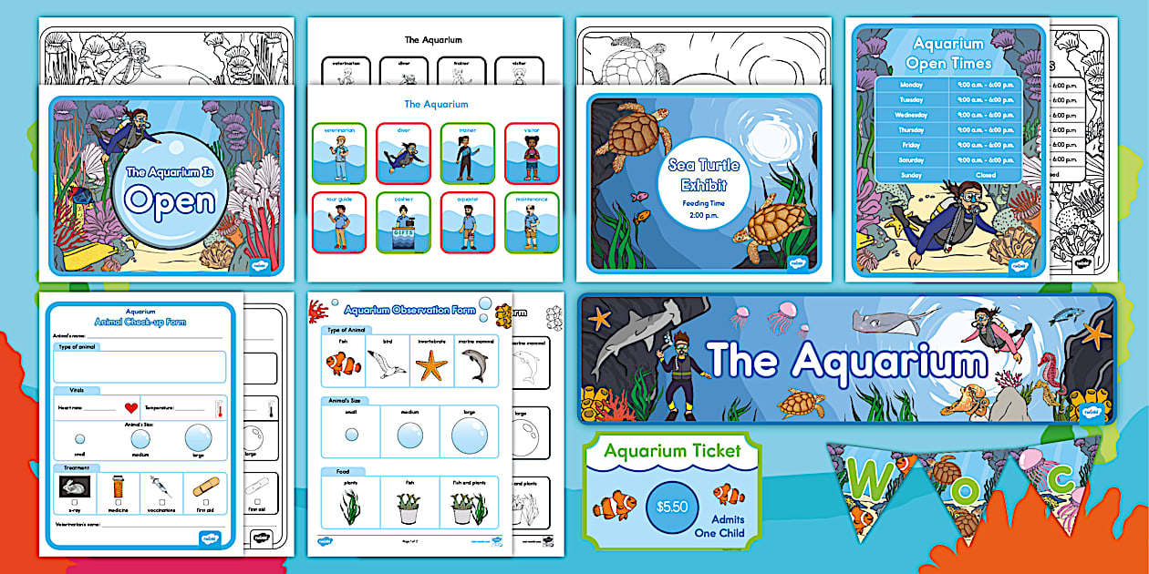 The Aquarium Dramatic Play | World Oceans Day | Twinkl USA