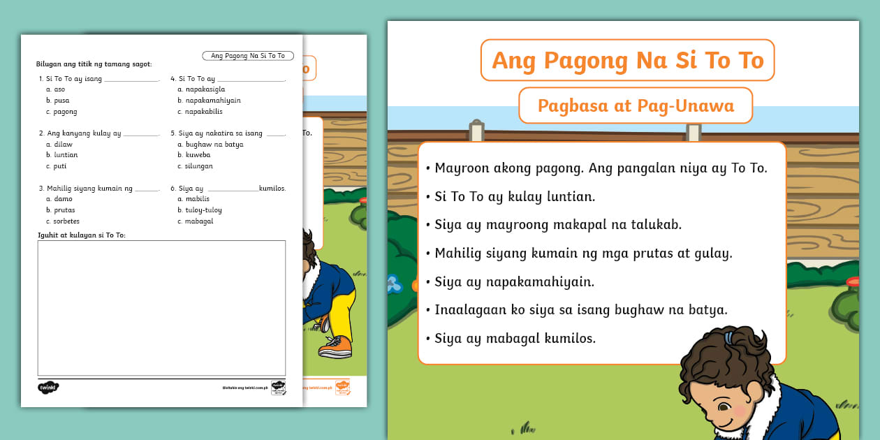 Ang Pagong Na Si To To | Grade 1 | Twinkl PH (teacher made)