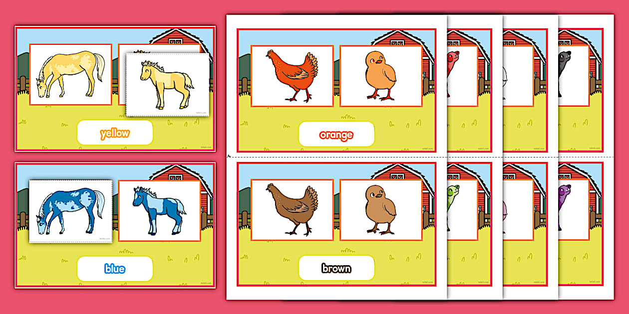 Early Childhood Farm Animal Color Matching Busy Bag Activity