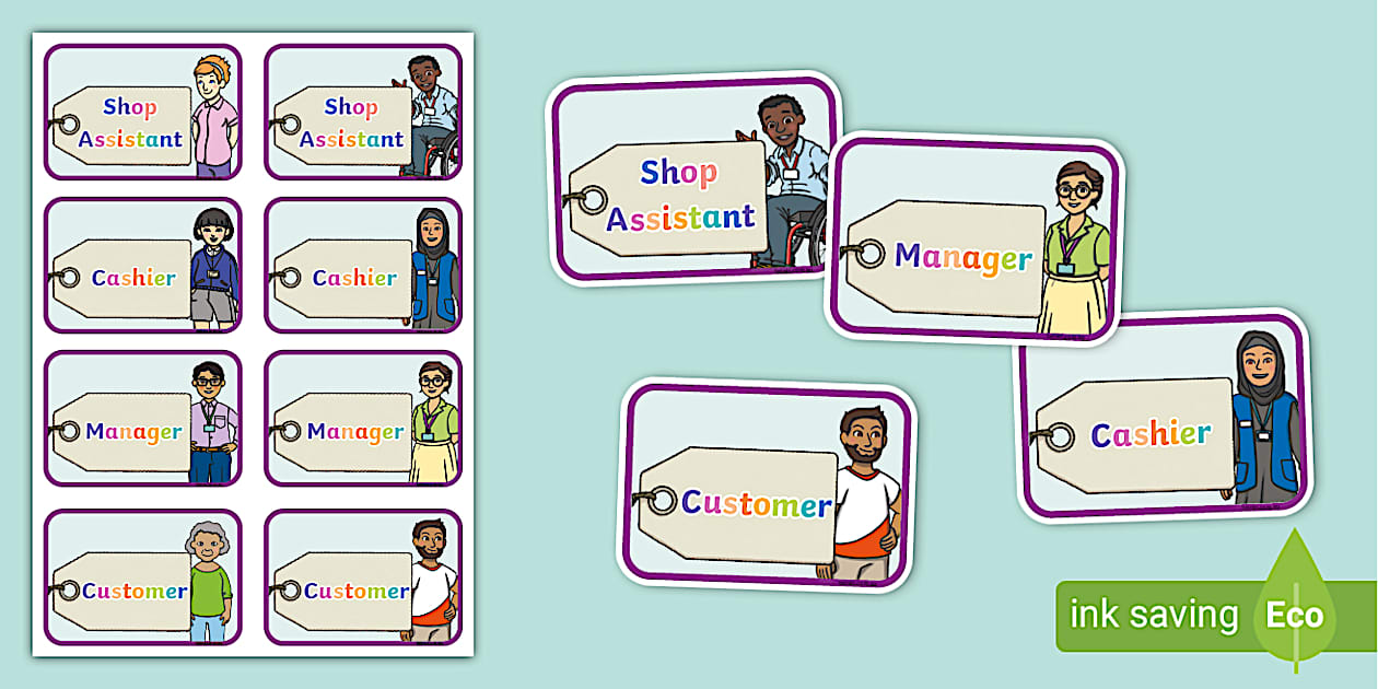 Clothes Shop Role Play Badges (Hecho por educadores)