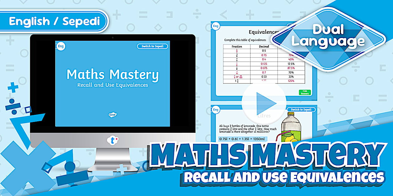 Grade 6 Fractions Recall & Use Equivalences Maths Sepedi