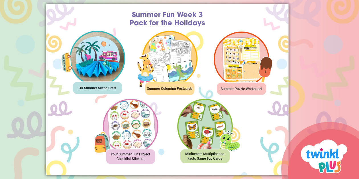 Summer Fun Week 3 - Pack for the Holidays - Twinkl