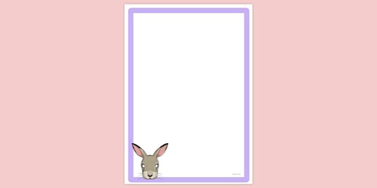 Simple Blank Hare Role Play Mask Page Border