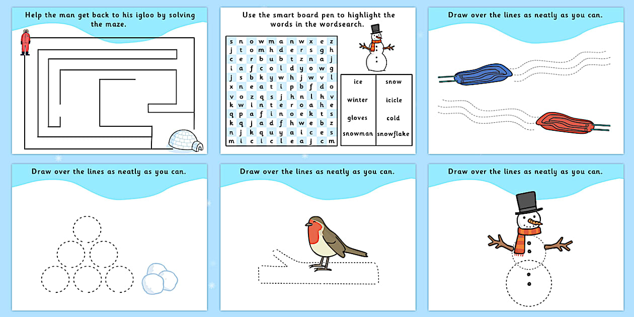 Winter Activity Pack IWB (teacher made) - Twinkl