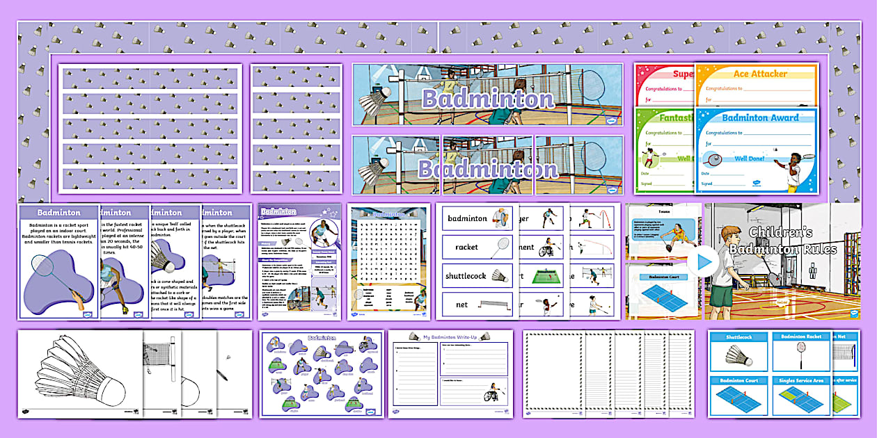Badminton Resource Pack - Olympic Sports - Badminton display
