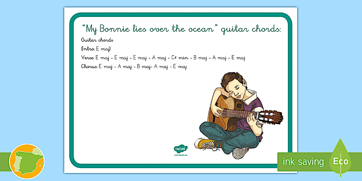 "My Bonnie lies over the ocean" chords - Twinkl