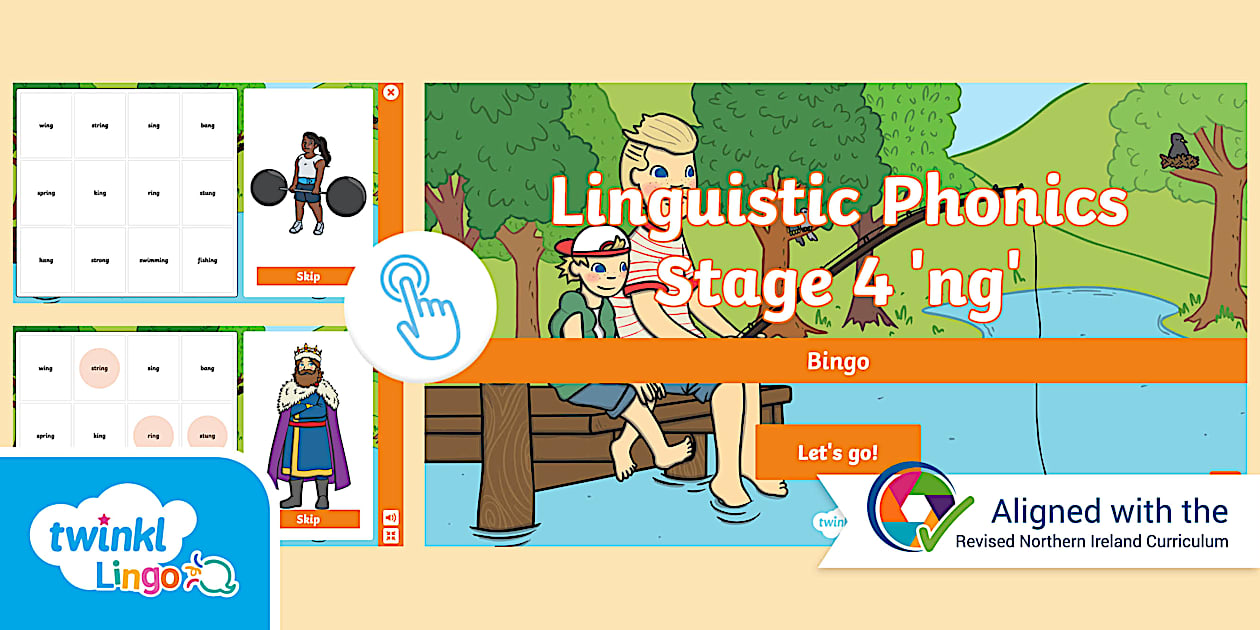 Linguistic Phonics Stage 4 'ng' Bingo Game (Teacher-Made)
