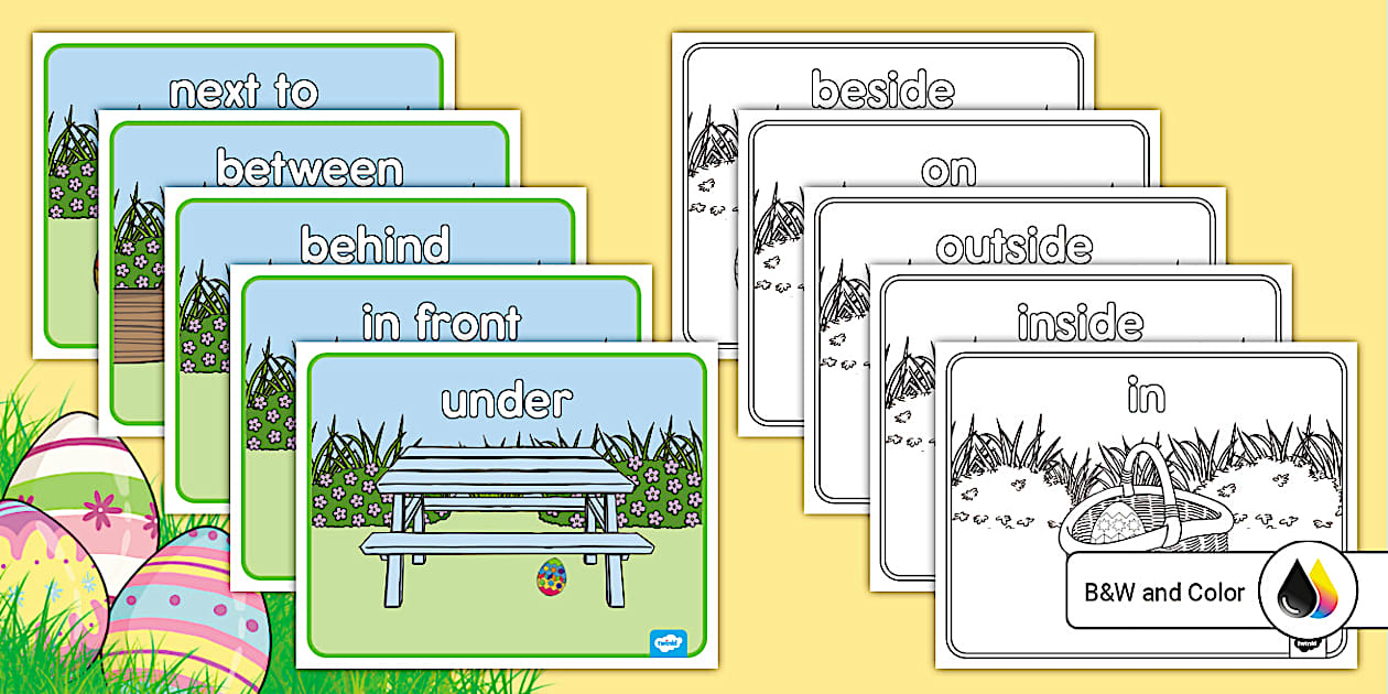 Easter Positional Language Posters | Holidays | Twinkl