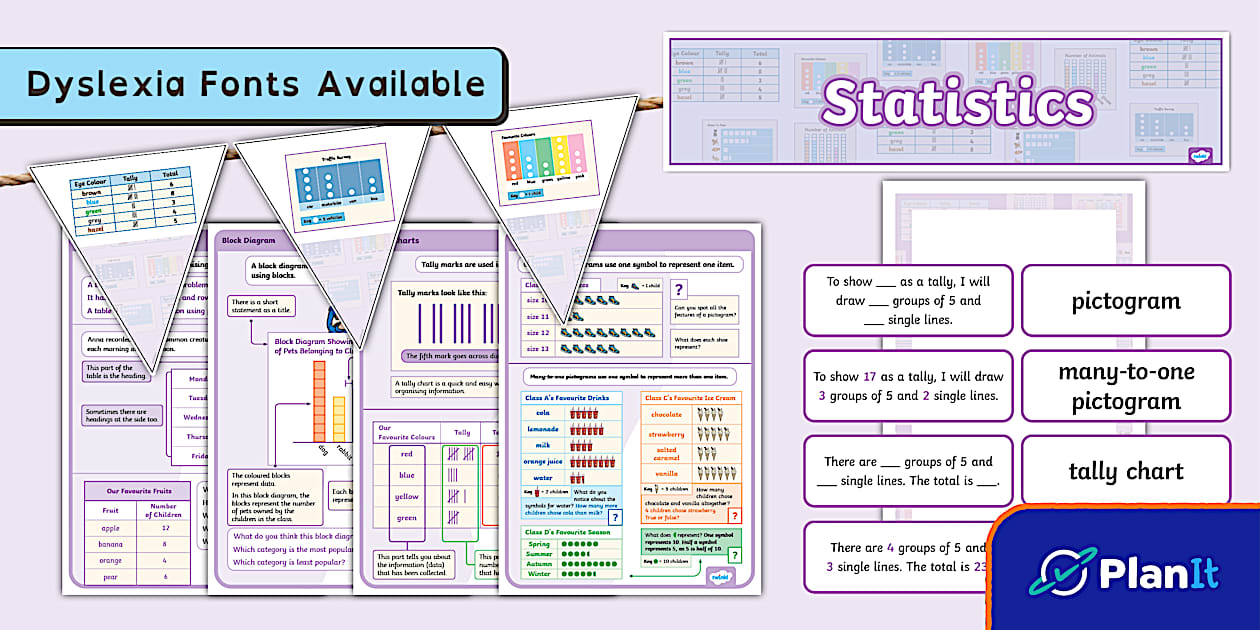 PlanIt Maths Year 2 Statistics Display Pack (teacher made)