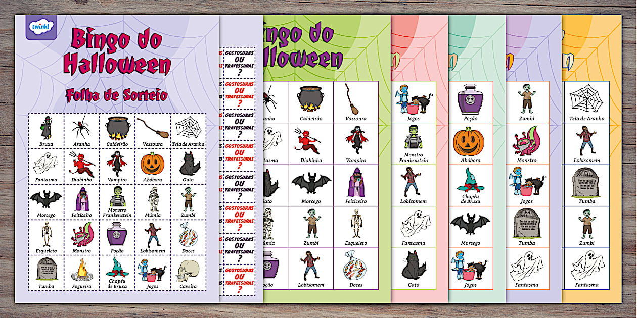 Bingo do Halloween - Jogo (Teacher-Made) - Twinkl