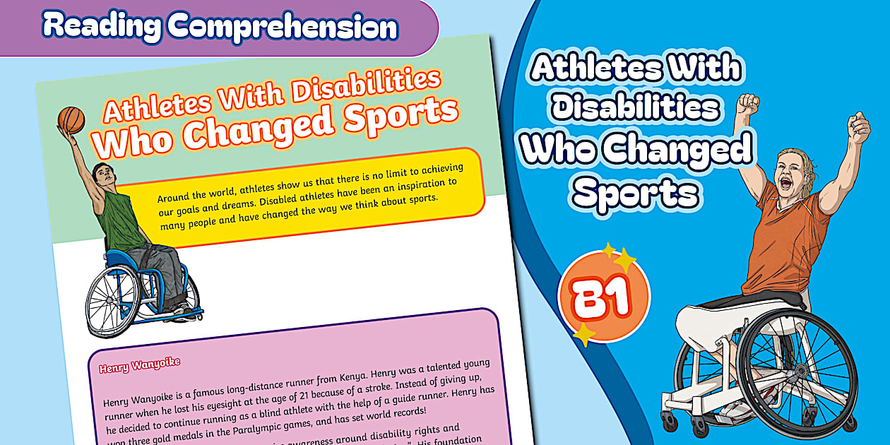 ESL Athletes With Disabilities {Reading Comprehension}