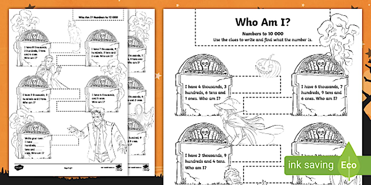 Who Am I? Numbers to 10 000 (teacher made) - Twinkl