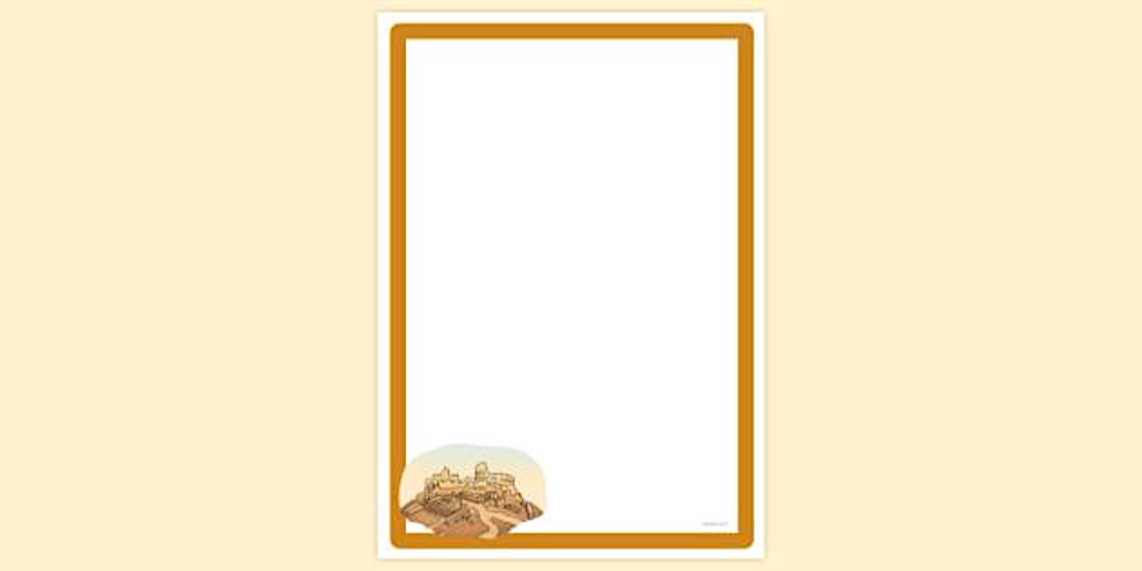 Simple Blank Ancient Rome Page Border | Twinkl