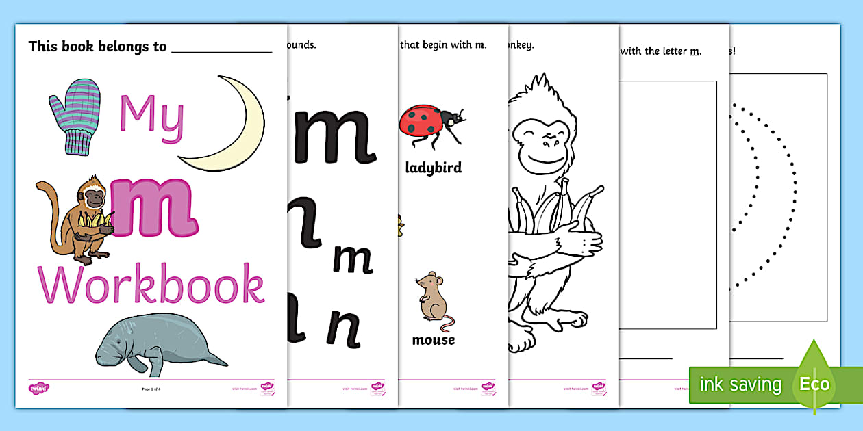 Editable My 'm' Workbook (Teacher-Made) - Twinkl