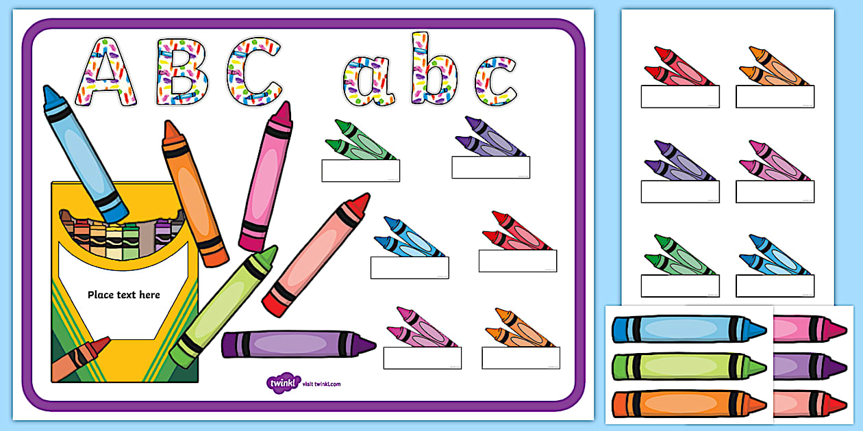 Editable Crayon Class Display Pack (teacher made) - Twinkl
