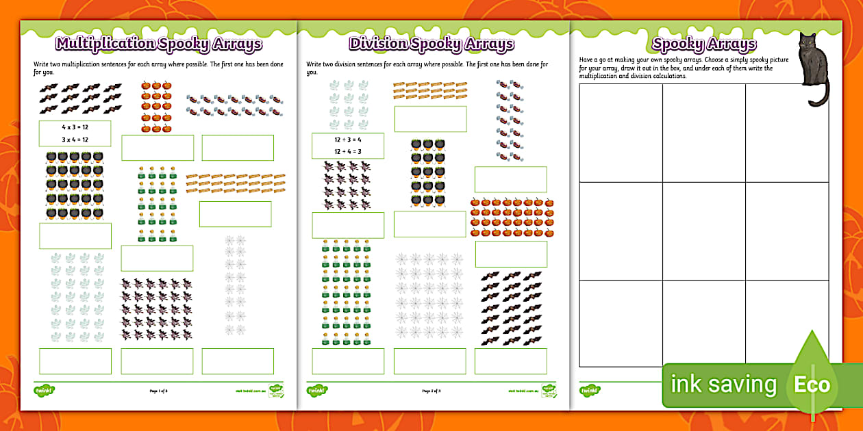 Spooky Arrays (teacher made) - Twinkl