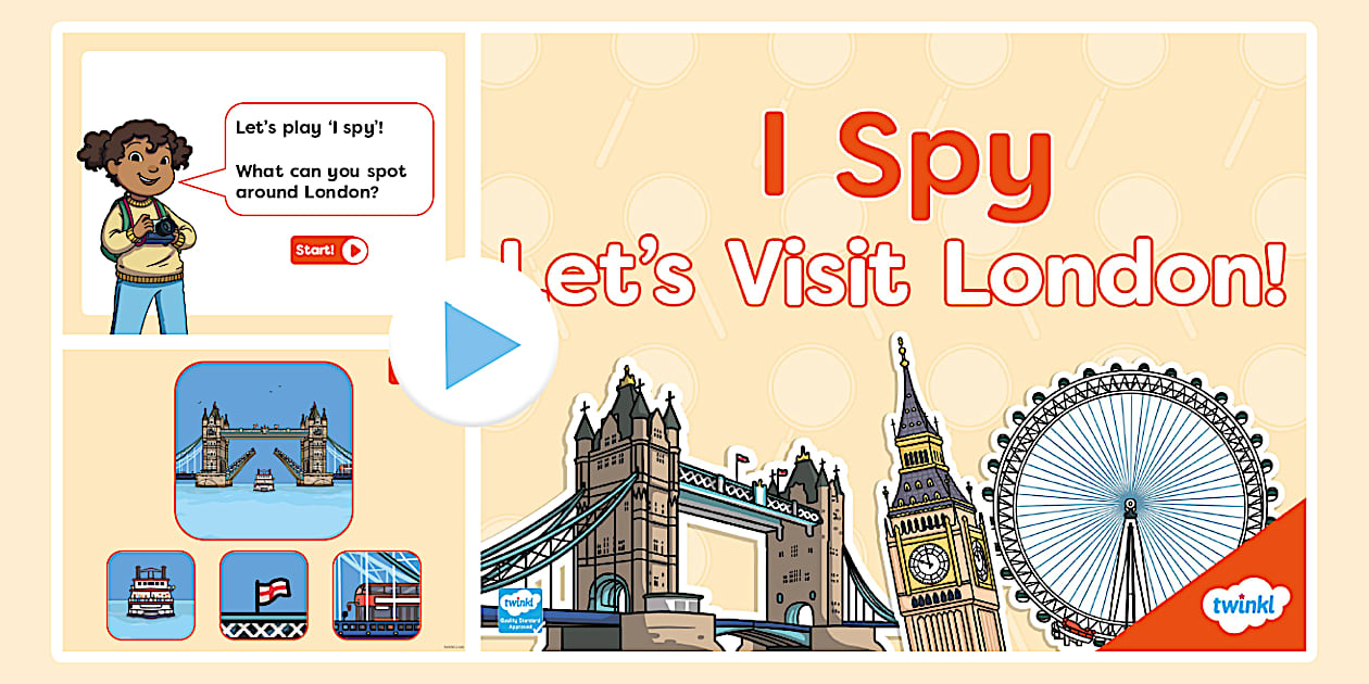 Let's Visit London! I Spy PowerPoint Game - Twinkl