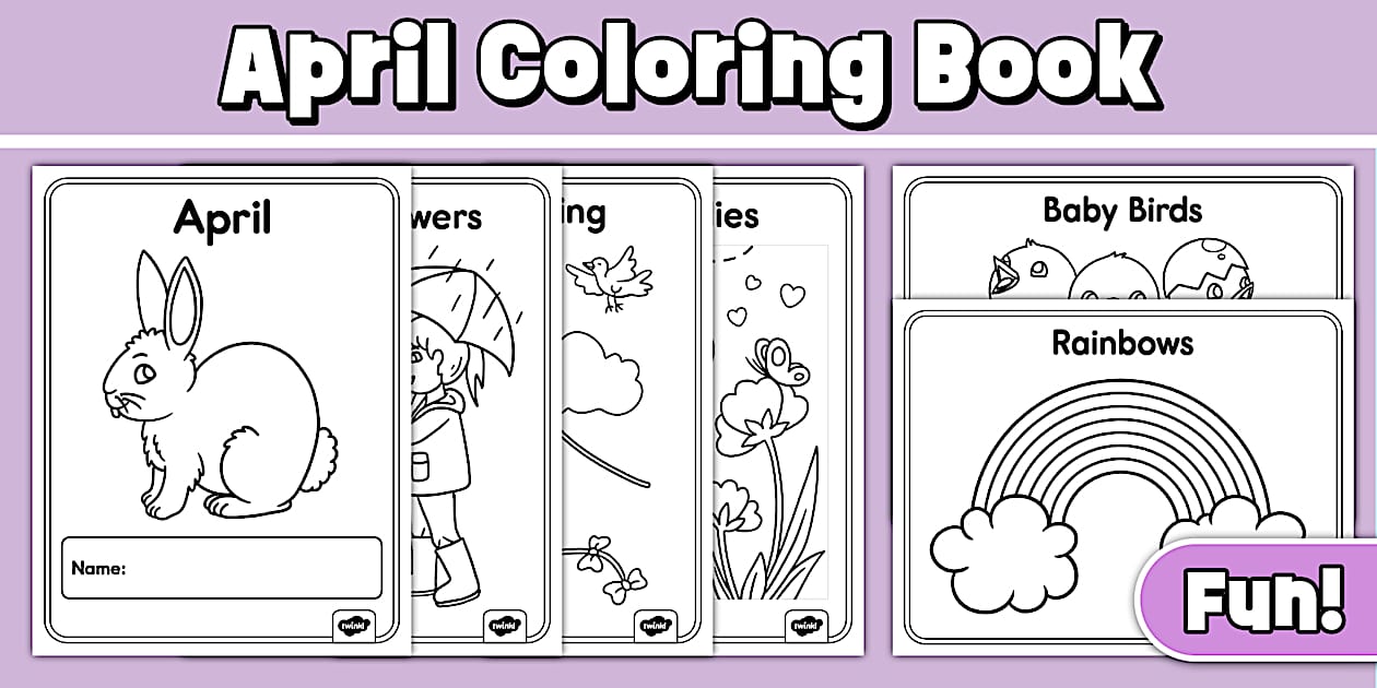 April Coloring Book | Coloring Pages