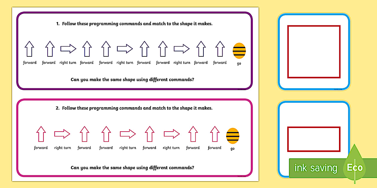 Coding Command Cards (Compatible with Bee-Bot) - Twinkl