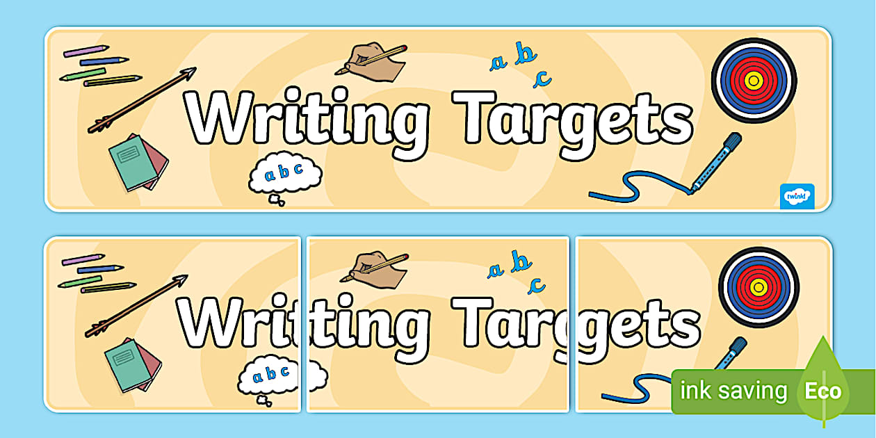 👉 Writing Targets Display Banner (teacher made) - Twinkl