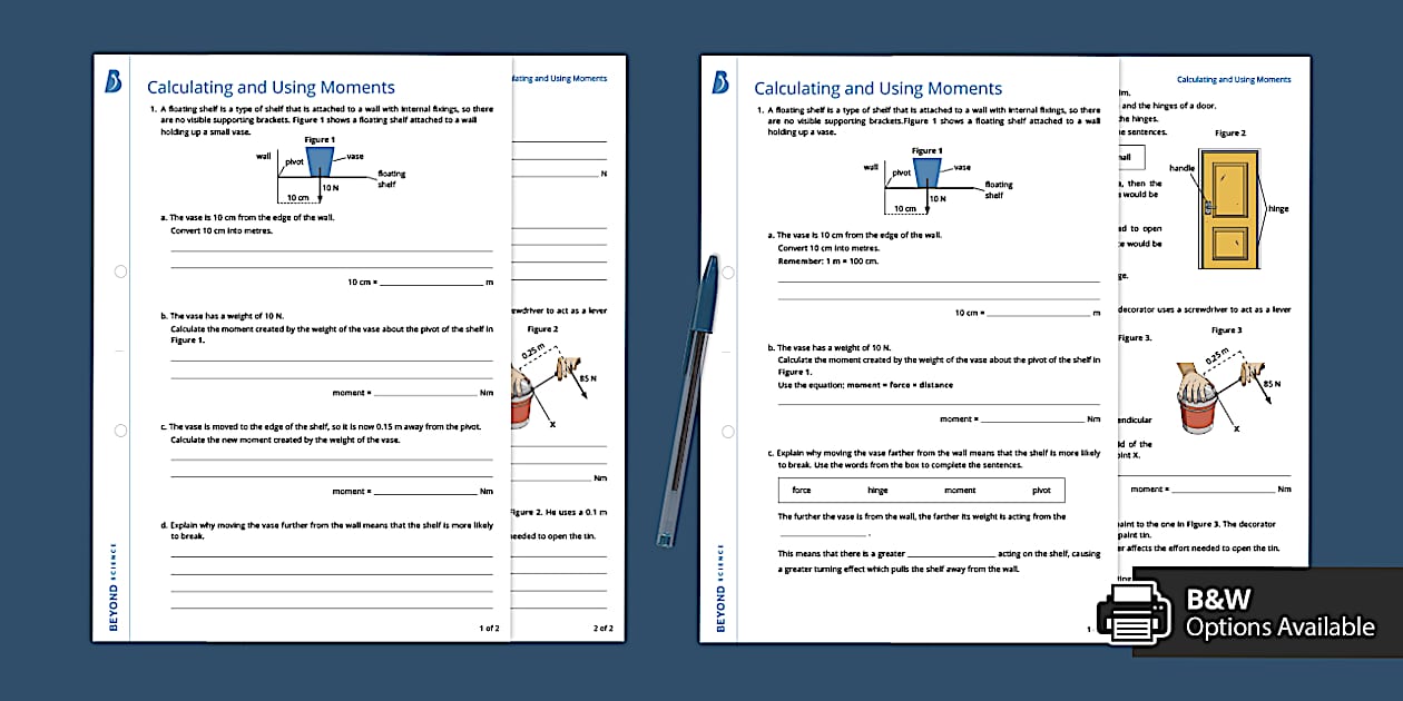 Calculating and Explaining Moments (teacher made) - Twinkl