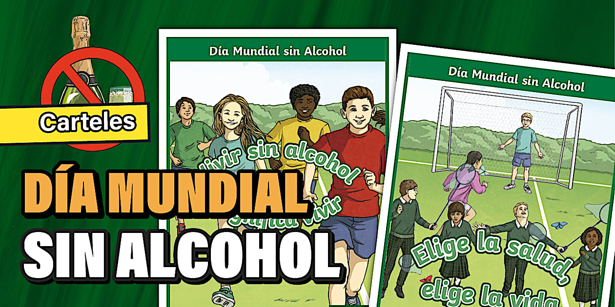 Carteles Por una vida sana y sin alcohol