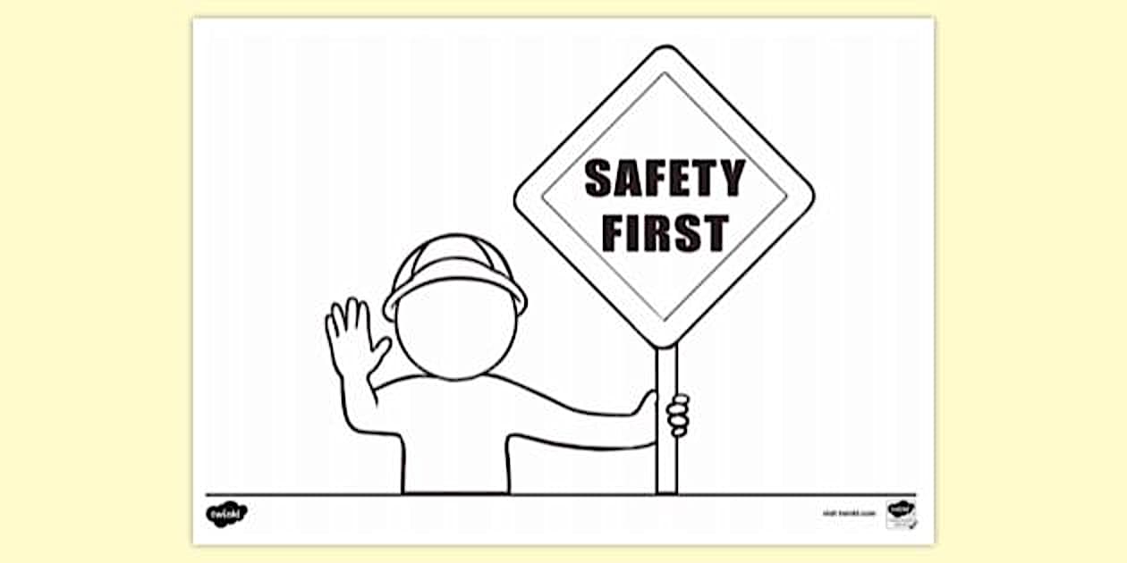 Free Printable Safety Colouring Page | Colouring Sheets