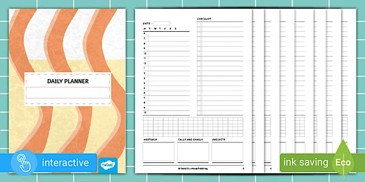 Daily Planner Booklet | Twinkl Busy Bees - Twinkl