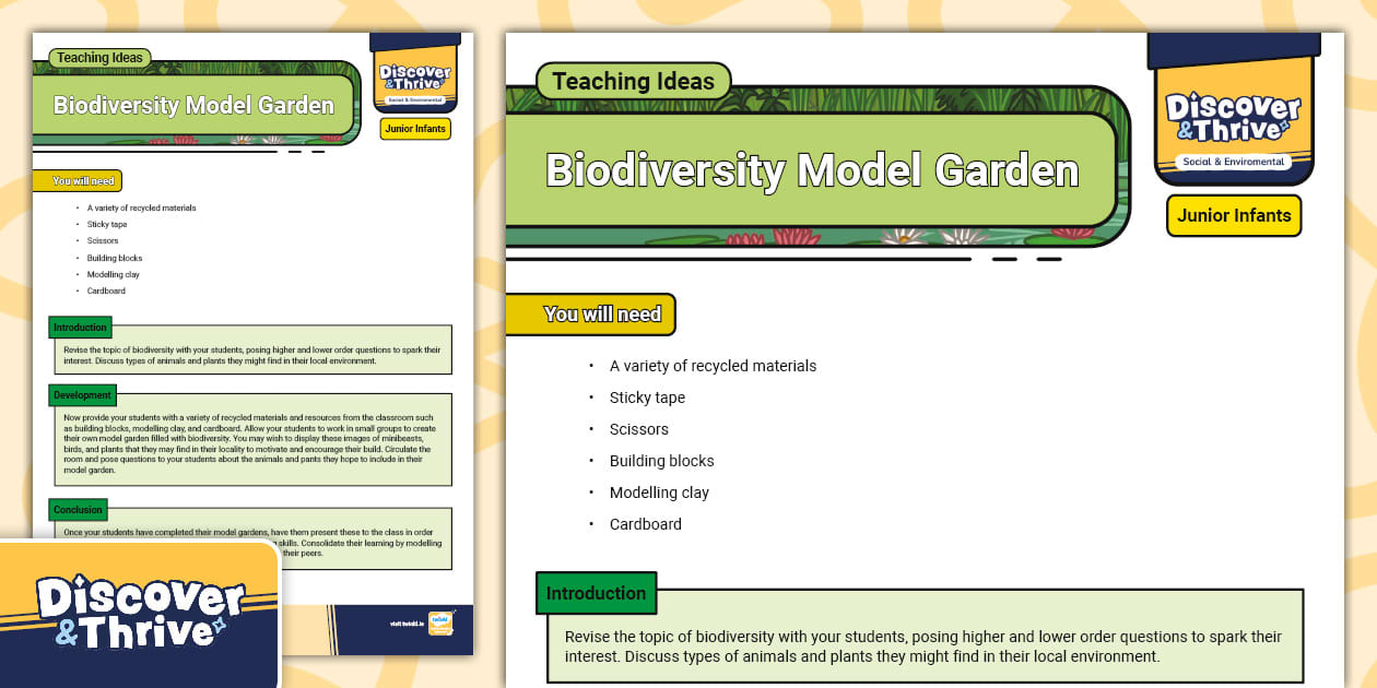 SEE Biodiversity Model Garden (teacher made) - Twinkl