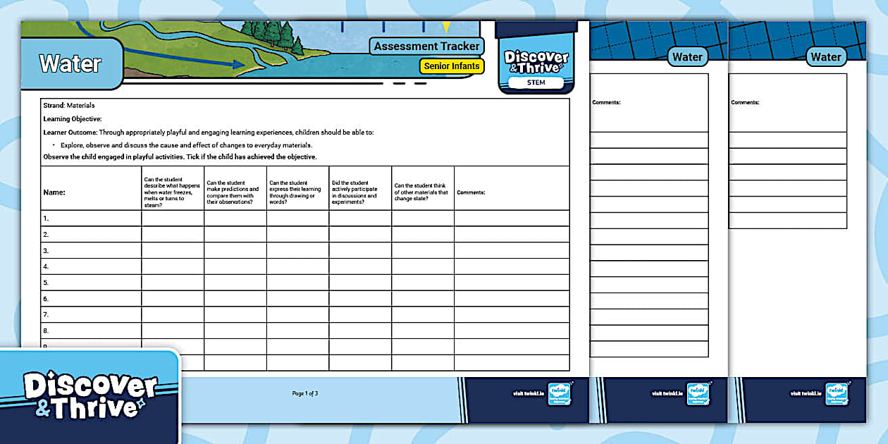 STEM (Materials) Water Assessment Tracker