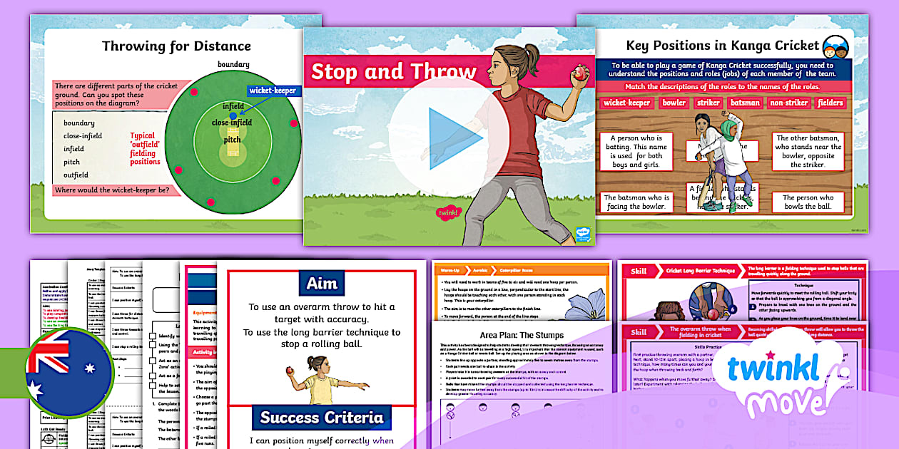 Y4 Striking and Fielding Lesson 2: Stop and Throw - Twinkl