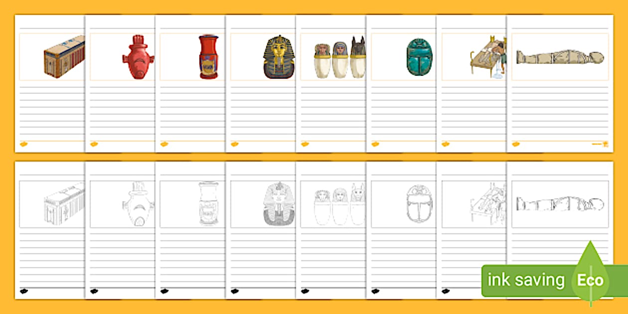 Ancient Egyptian Mummification Writing Frames (teacher made)