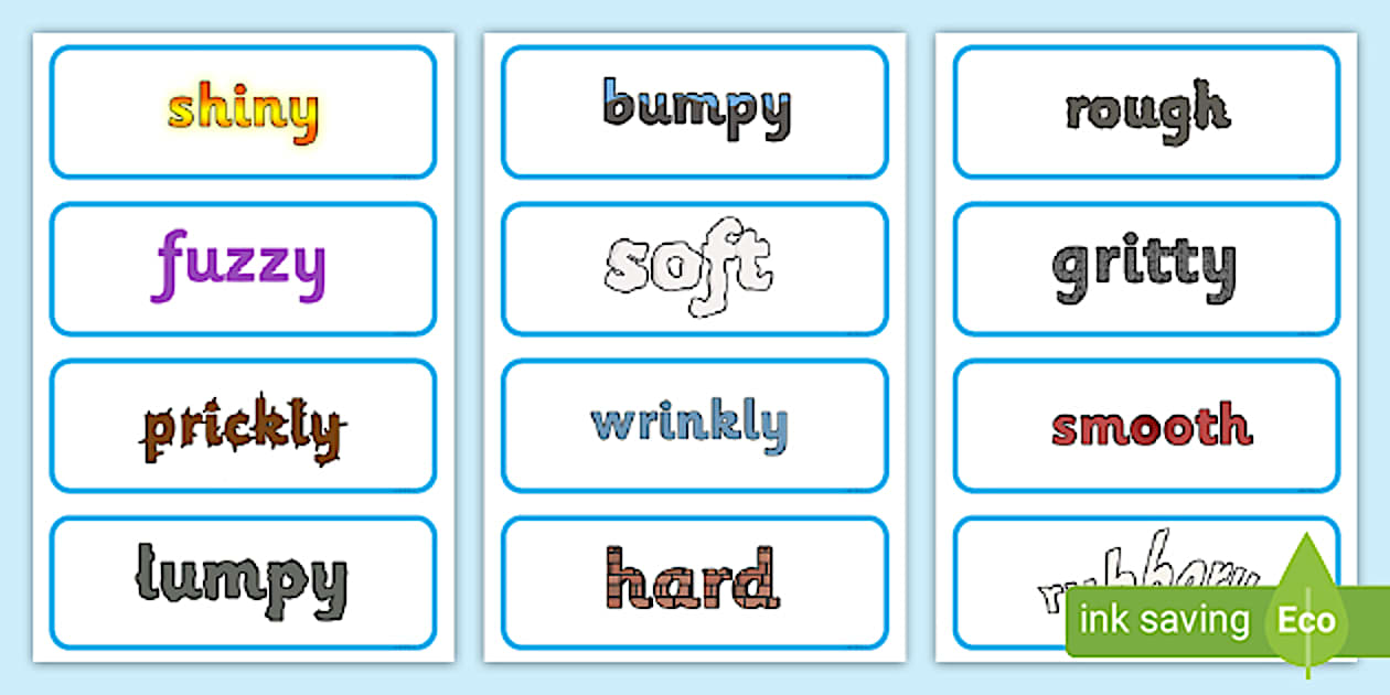 Feely Bag Textures Word Cards (teacher made) - Twinkl