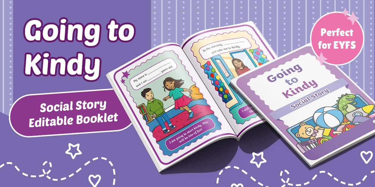 Going to Kindy Social Story Booklet (Editable)