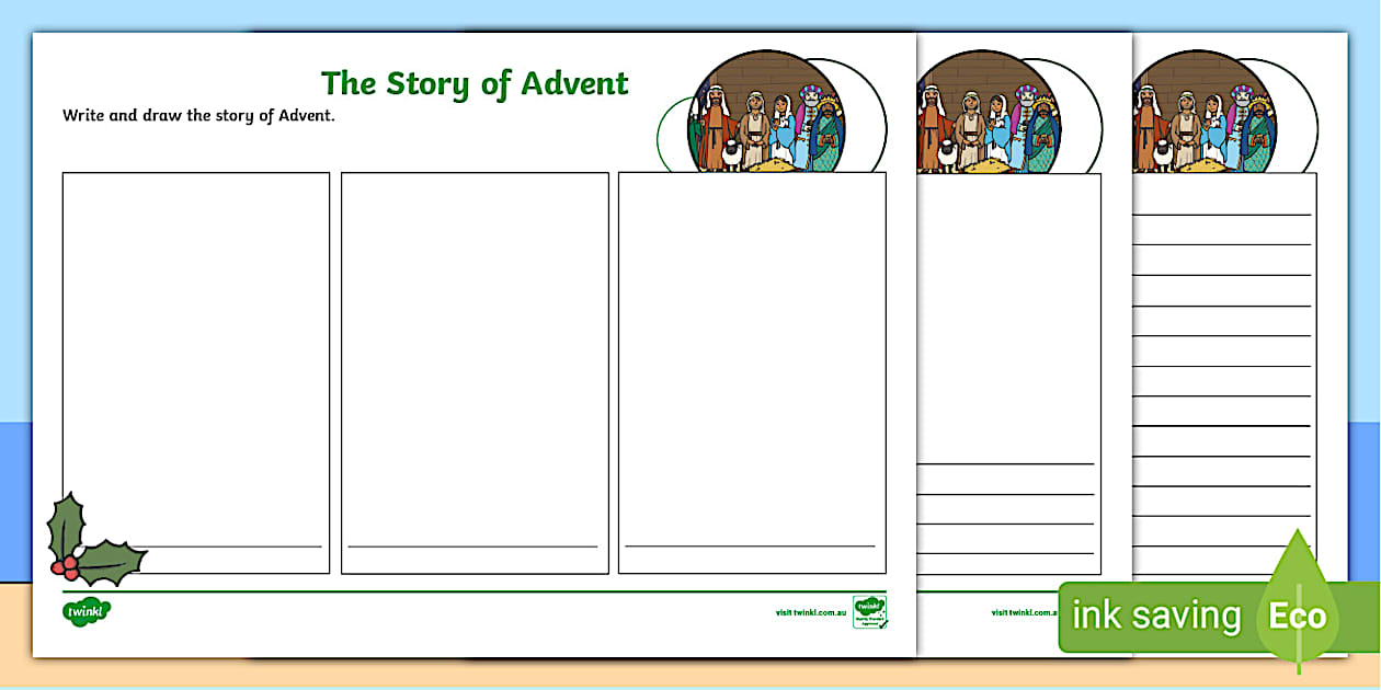 Advent Story Template (teacher made) - Twinkl
