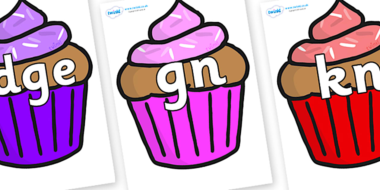 Silent Letters on Cupcakes (teacher made) - Twinkl