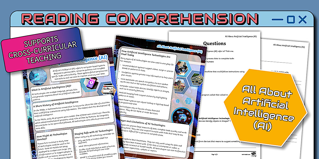 LKS2 All About Artificial Intelligence (AI) Reading Activity