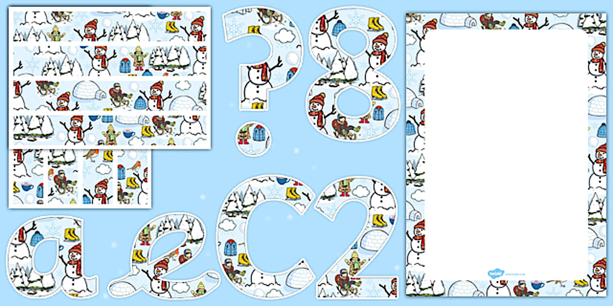Winter Themed Complete Editable Display Pack - Twinkl